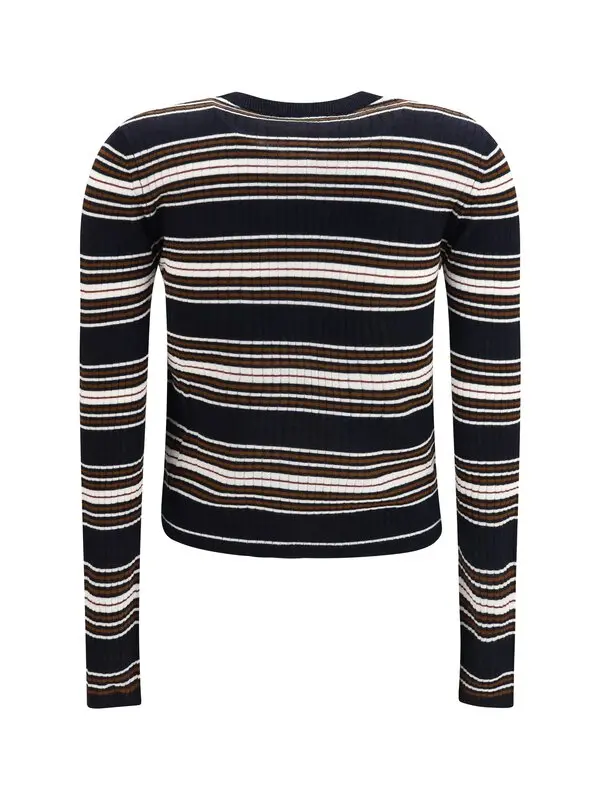 Max Mara Striped Silk And Wool Cardigan