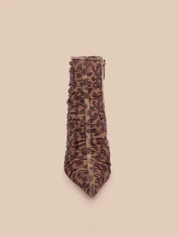 L'Agence Fulton Mesh Bootie - Leopard Mesh
