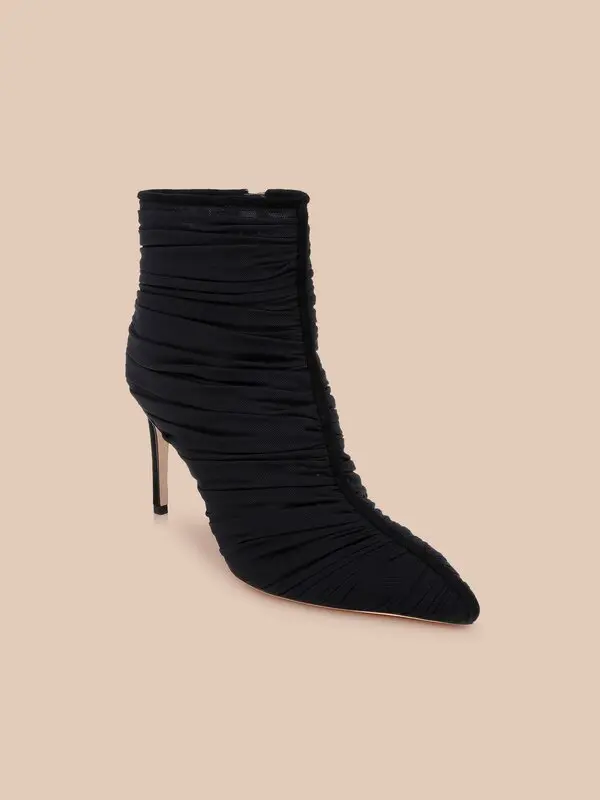 L'Agence Fulton Mesh Bootie - Black Mesh