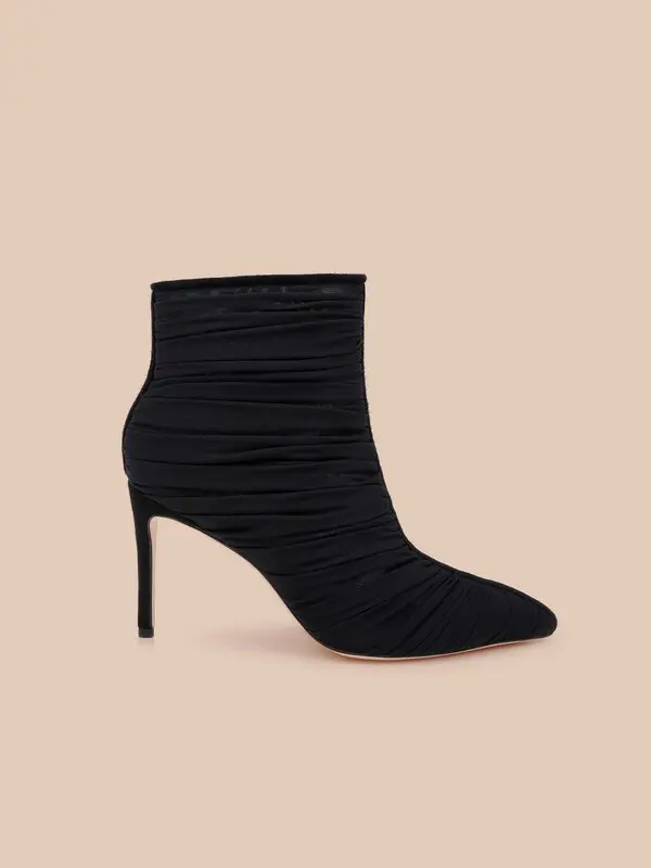 L'Agence Fulton Mesh Bootie - Black Mesh