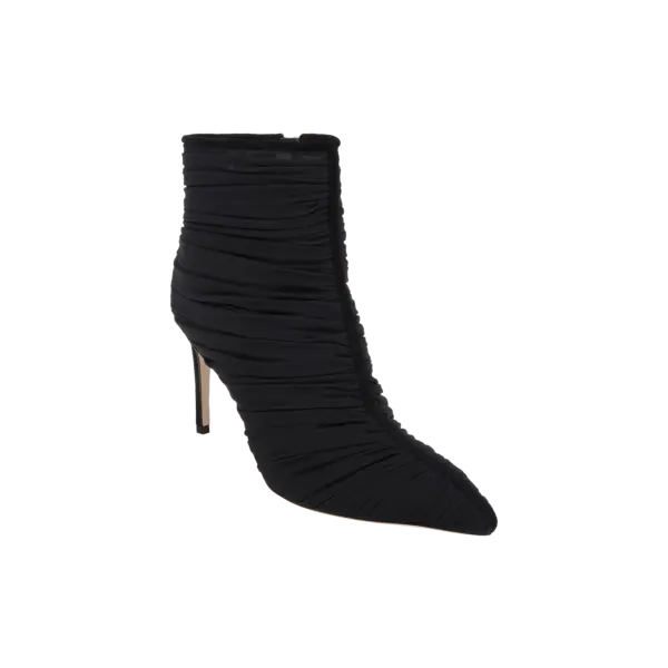 L'Agence Fulton Mesh Stiletto Bootie - Black Mesh