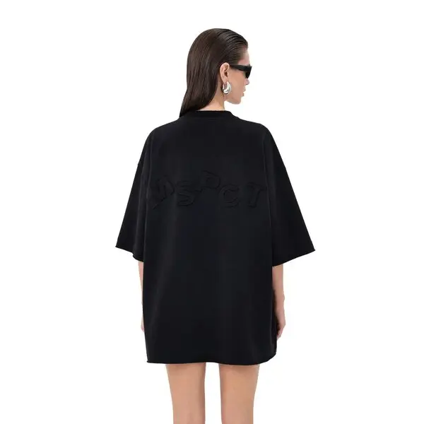 MYSIMPLICATED Oversized Patch Logo T-shirt - Black