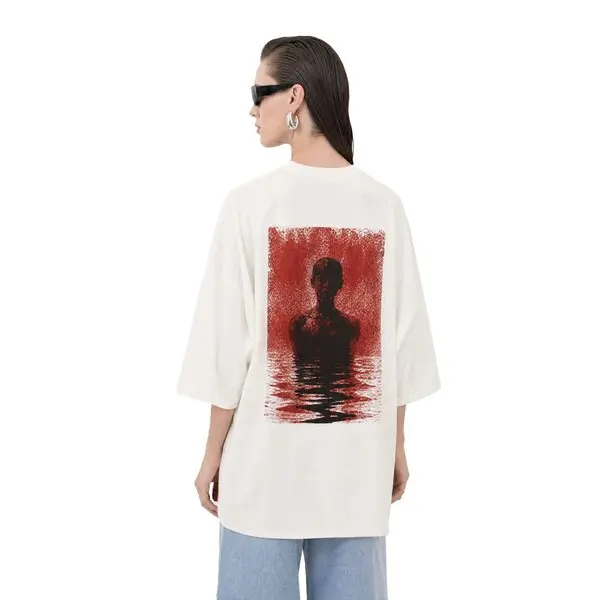 MYSIMPLICATED Horizon Oversized Cotton Tee - Red