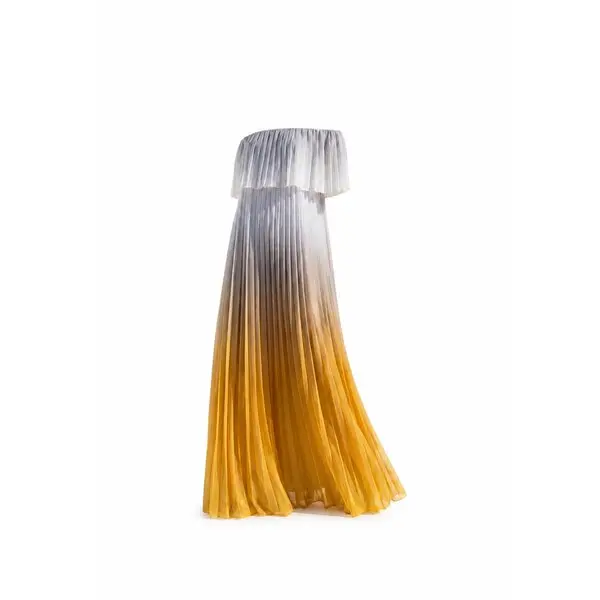BOLD&LOCKED Aure Pleated Off-the-shoulder Dress