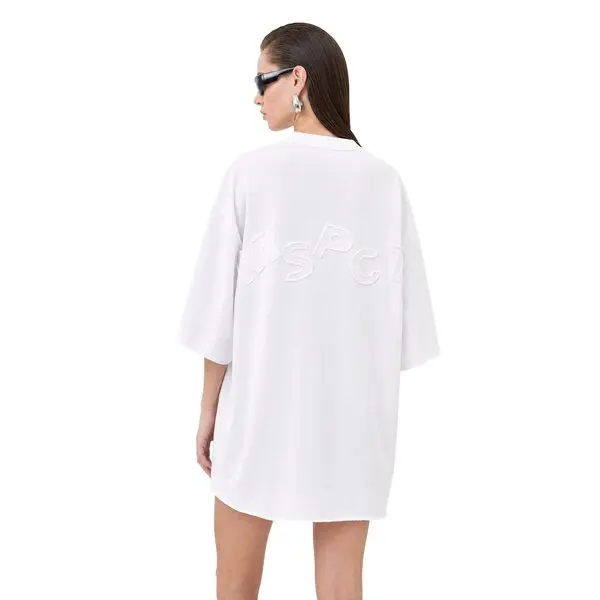 MYSIMPLICATED Oversized Cotton Patch Tee - Optic White