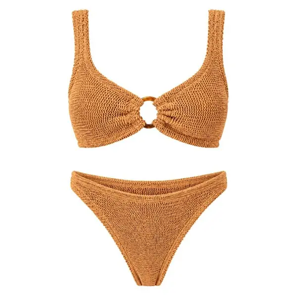 HEART AND SOUL Caramello Cindy Crinkle Bikini Set - Gold