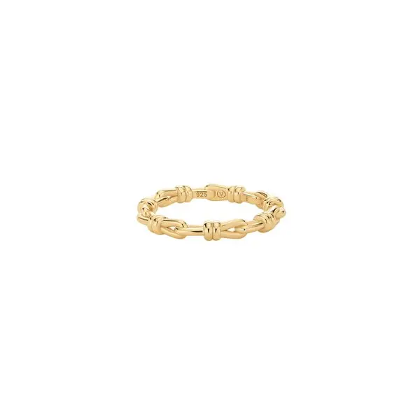 VANCHI Noa Link Ring In 14k Plated Sterling Silver