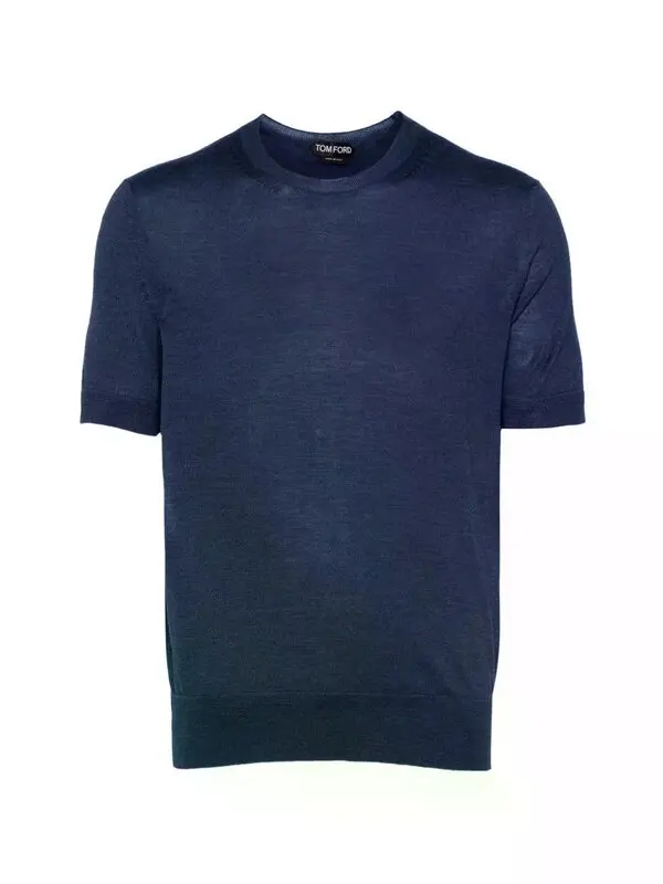 TOM FORD Fine-guage Short-sleeve T-shirt - Blue
