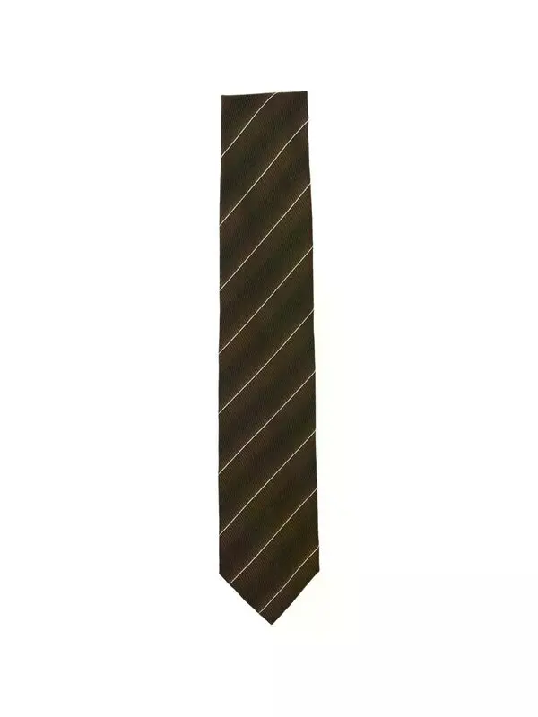 TOM FORD Striped Neck Tie - Brown