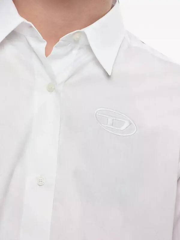 DIESEL® C-bruce-b Embroidered-logo Poplin Shirt