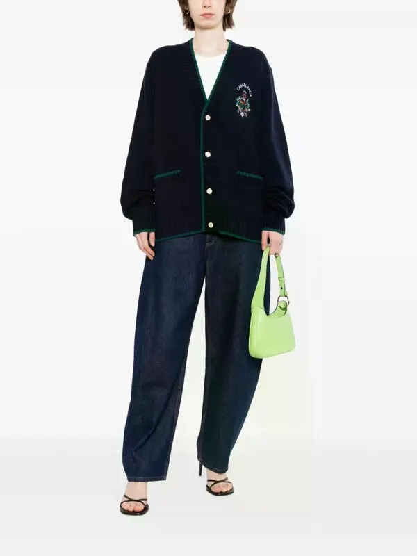 Casablanca Logo Embroidered Cardigan