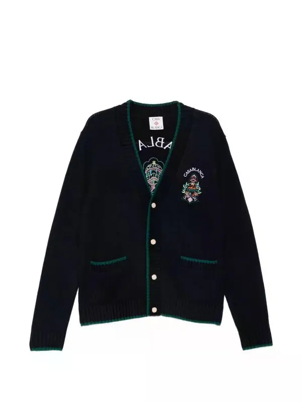 Casablanca Logo Embroidered Cardigan