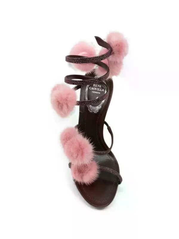 Rene Caovilla Rosalia Pompom-embellished Sandals
