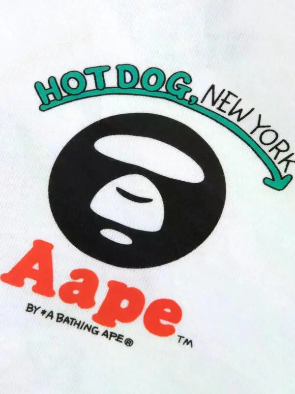 AAPE BY *A BATHING APE X Jun Oson Moonface T-shirt - White