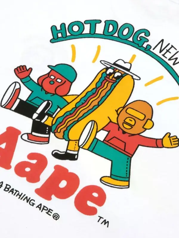 AAPE BY *A BATHING APE X Jun Oson Moonface T-shirt - White