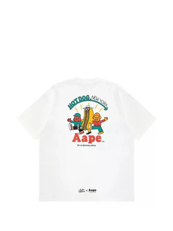 AAPE BY *A BATHING APE X Jun Oson Moonface T-shirt - White