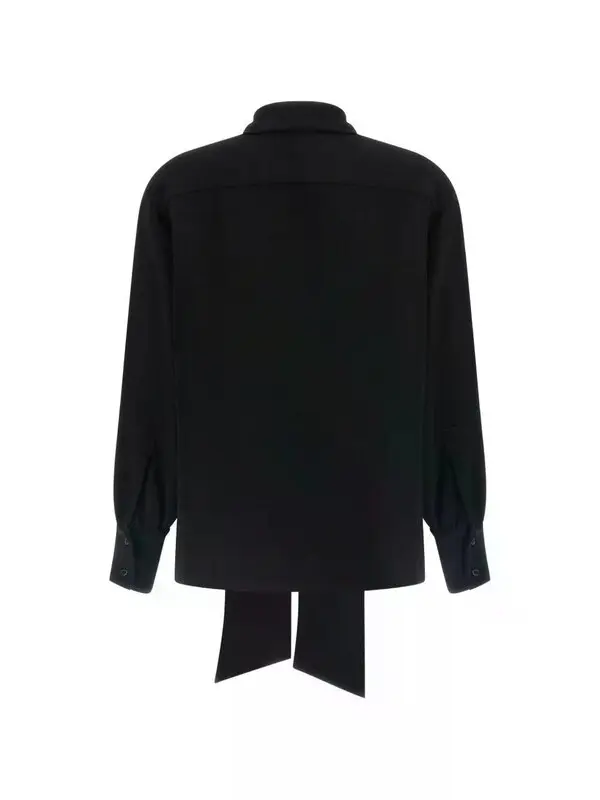 Alberto Biani Long Sleeve Blouse With Pussy-bow Collar