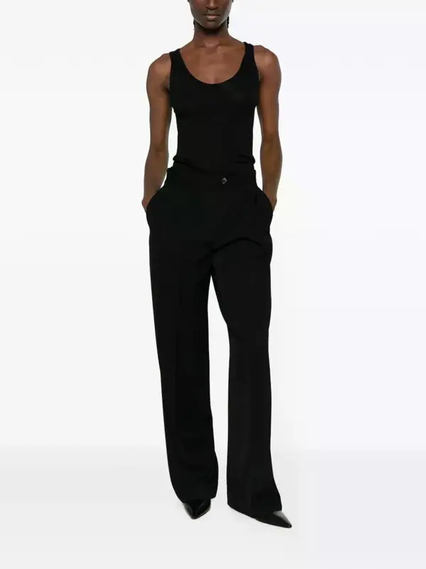 THE ROW Danel Ribbed-knit Vest - Black