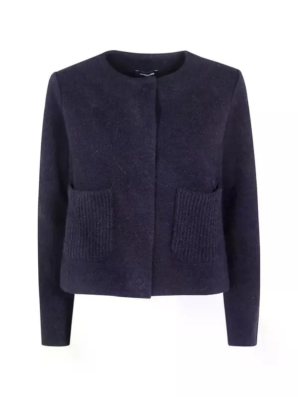 ANNE CLAIRE Ribbed Pocket Wool Cardigan