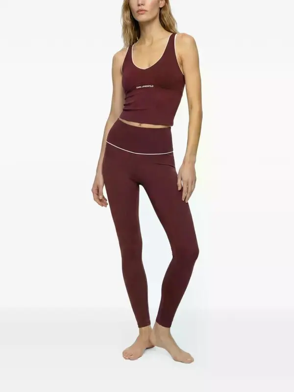 Karl Lagerfeld Contrast-piping Athleisure Leggings