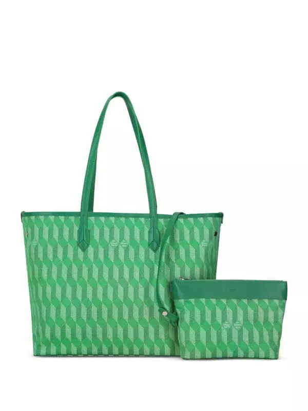 AU DEPART Geometric-pattern Jacquard Tote Bag
