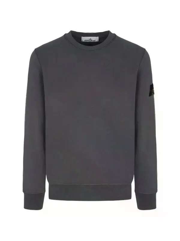 Stone Island 6100060 Organic Cotton Fleece Sweatshirt - Grey