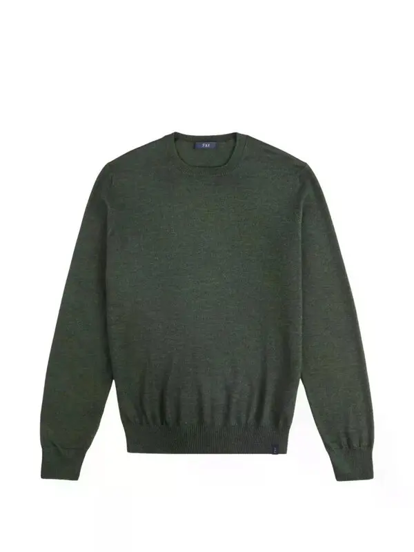 FAY Crew-neck Ribbed-trim Sweater