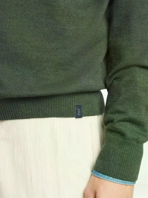 FAY Crew-neck Ribbed-trim Sweater