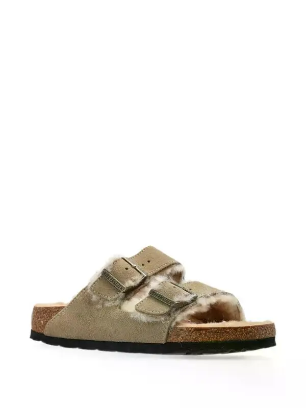 BIRKENSTOCK Arizona Shearling Sandals - Neutrals