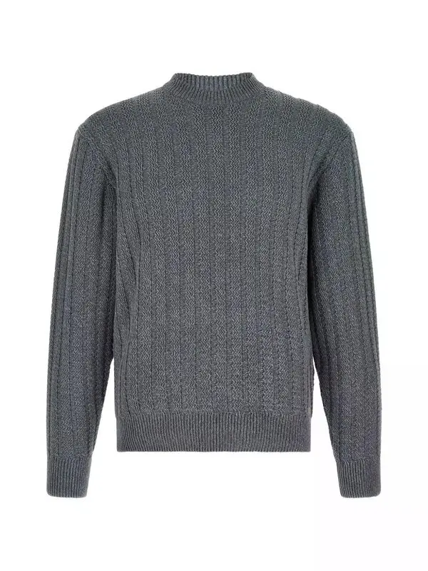 BOSS Textured-knit Cotton Sweater