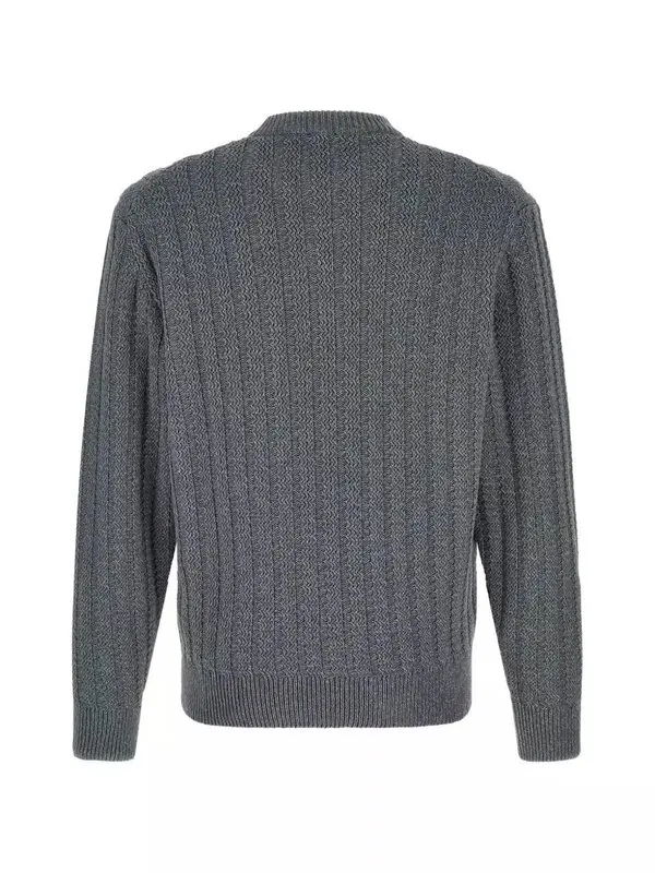 BOSS Textured-knit Cotton Sweater