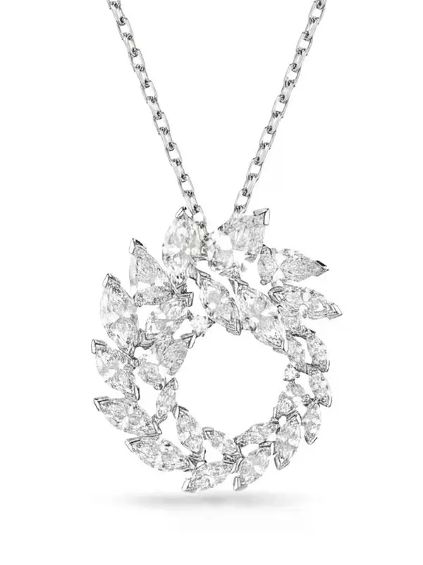 SWAROVSKI Sublime Crystal Wreath Pendant Necklace - Silver