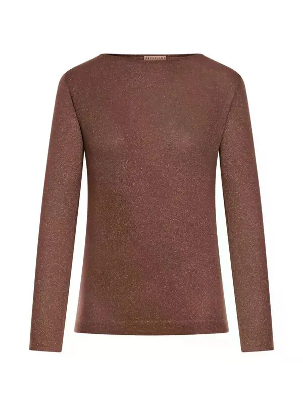 Brunello Cucinelli Boat Neck Long Sleeve Top