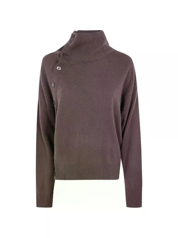Seventy Button-detail High-neck Sweater