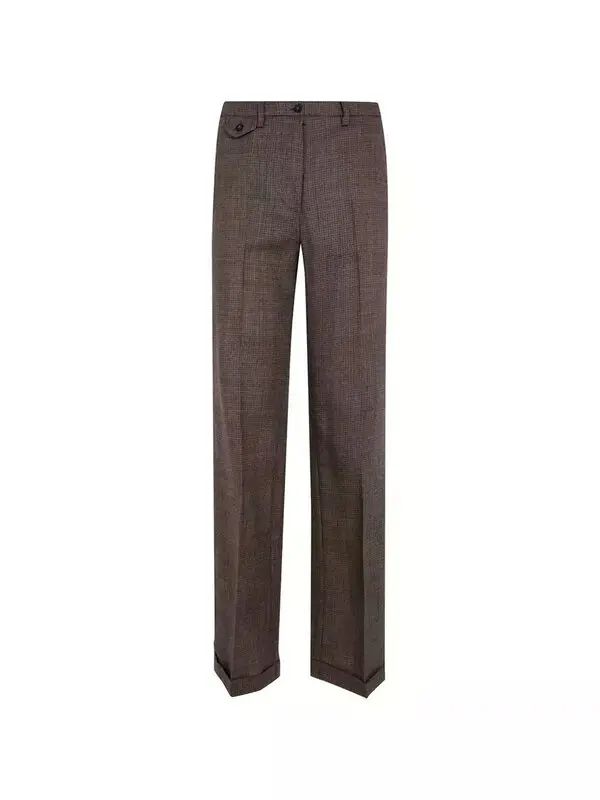 Seventy Houndstooth-pattern Wool Trousers