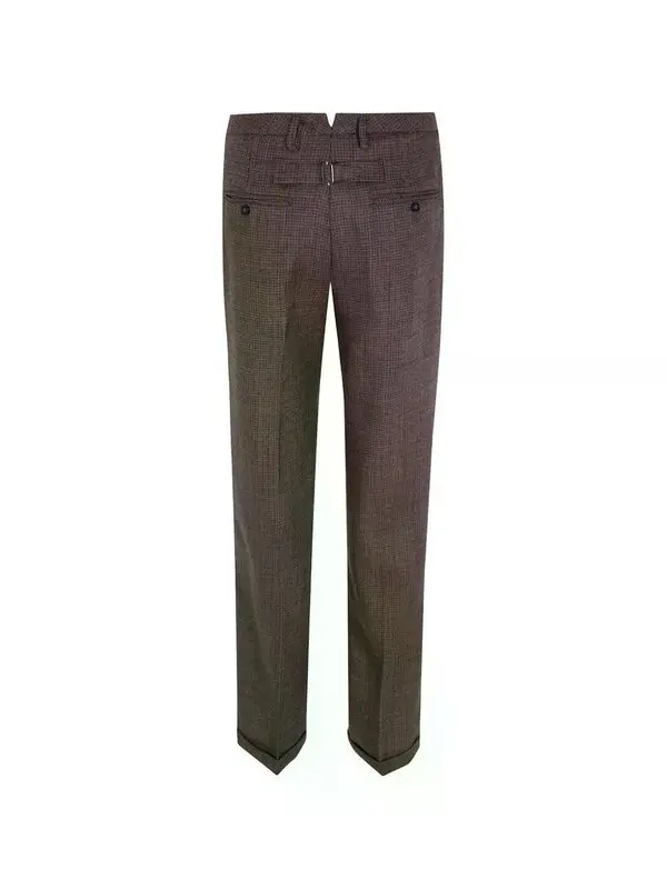 Seventy Houndstooth-pattern Wool Trousers