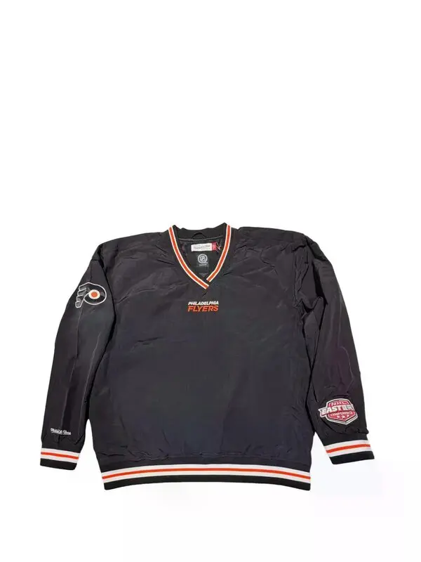 Mitchell & Ness Logo Patch V-neck Sweater