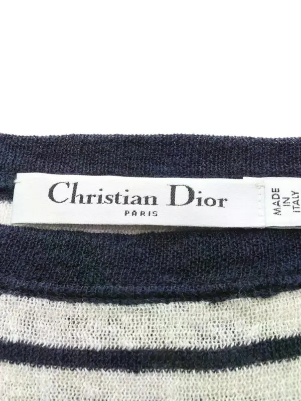 Dior Long Sleeve Knitted T-shirt - Neutrals