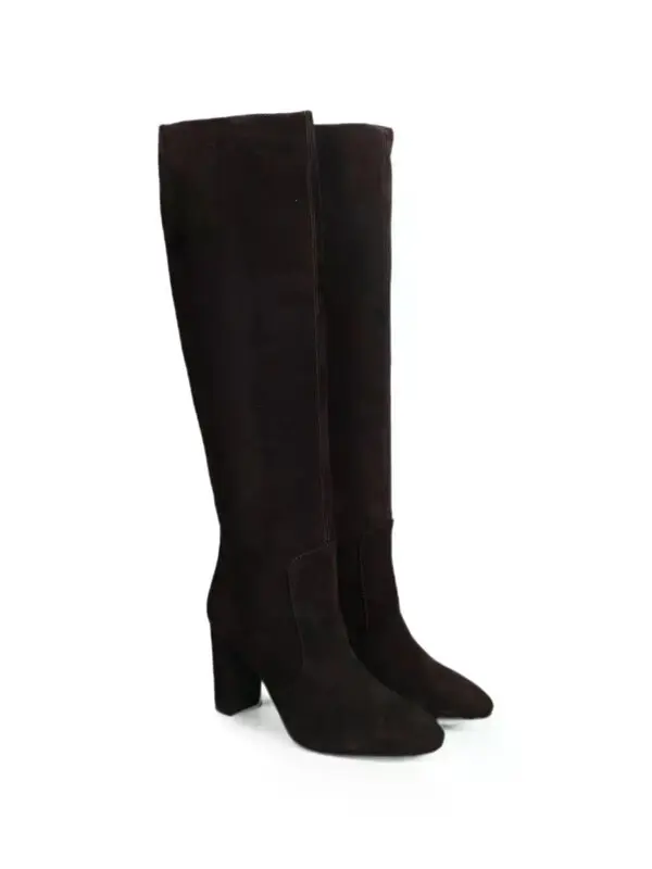 VIA ROMA 15 Suede Block-heel Boots
