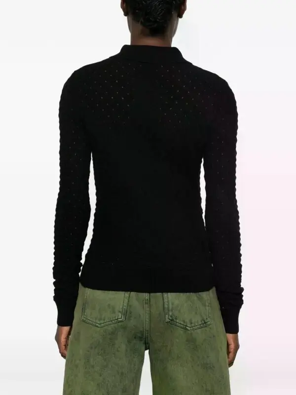 Missoni Pointelle Knit Long-sleeve Polo Shirt