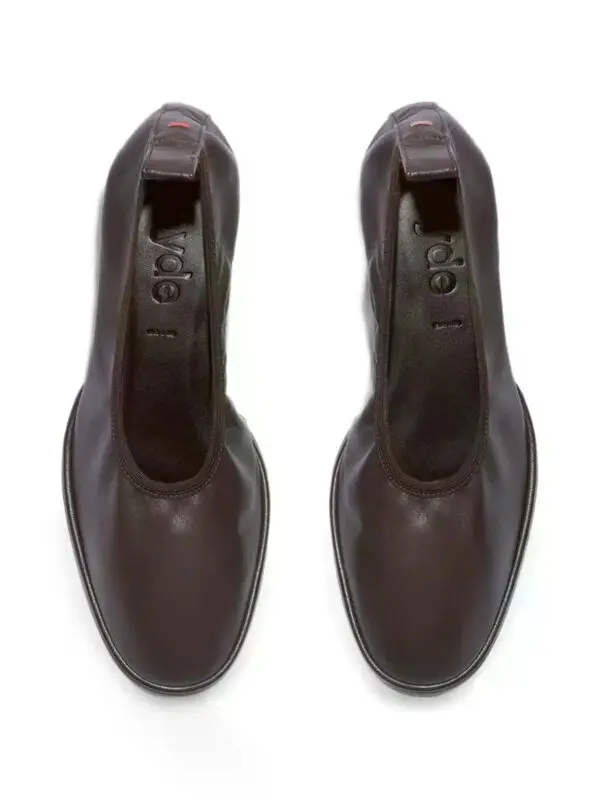 AeydĒ Giulia Leather Heeled Pumps