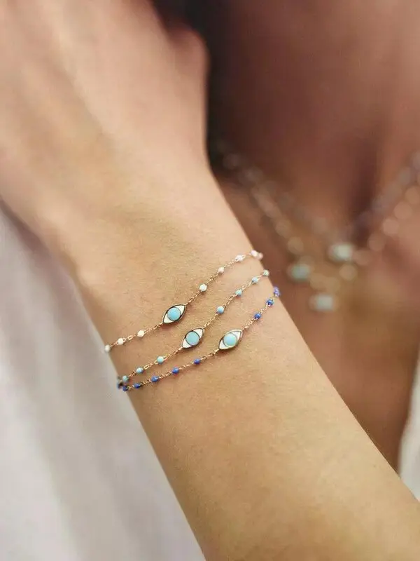 Gigi Clozeau 14k Yellow Eye Motif Bracelets