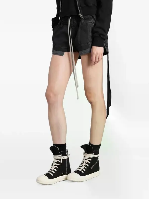 Rick Owens Fog Layered Drawstring Shorts - Black