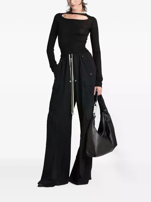 Rick Owens Cut-out Ribbed-trim Top
