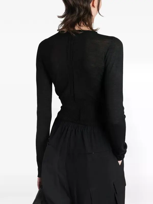 Rick Owens Cut-out Ribbed-trim Top