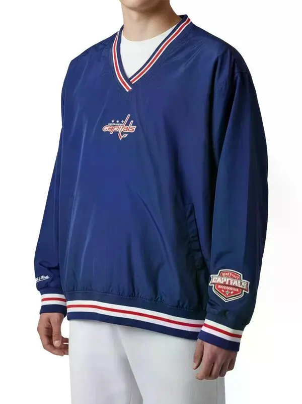 Mitchell & Ness Nhl Capitals Logo-embroidered Sweatshirt