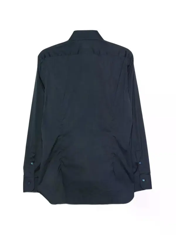 BARBA NAPOLI Point-collar Button-down Shirt - Blue