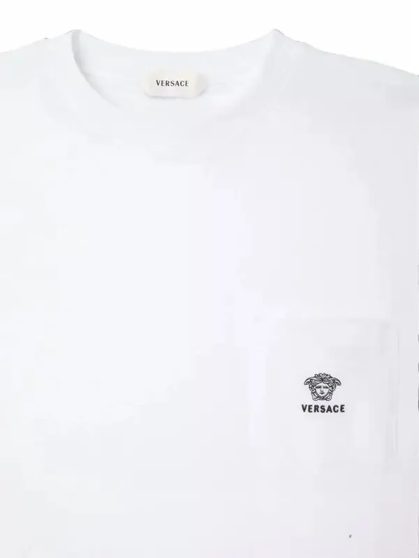 Versace Embroidered Cotton-jersey T-shirt