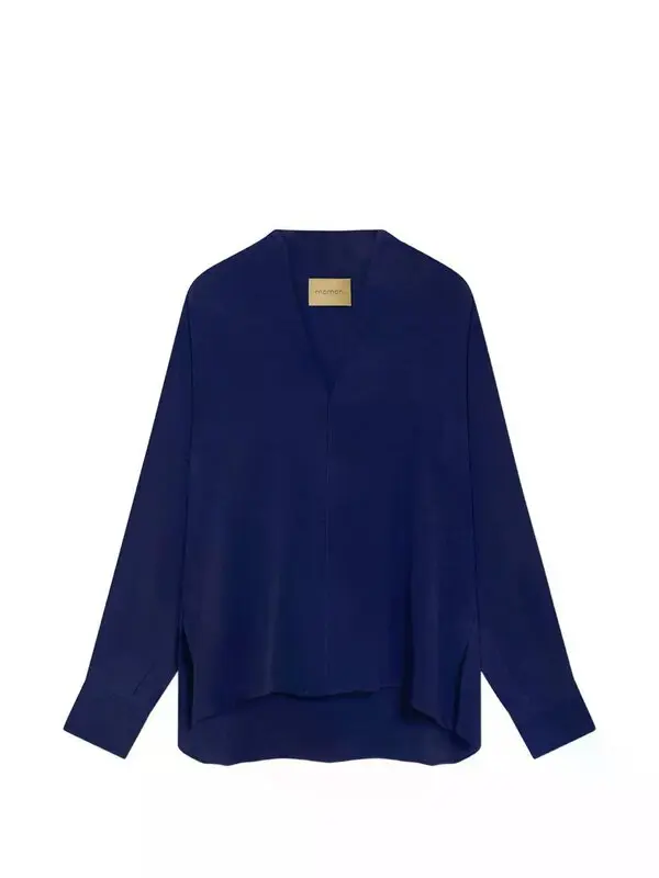 Momoni Margaret V-neck Blouse - Blue