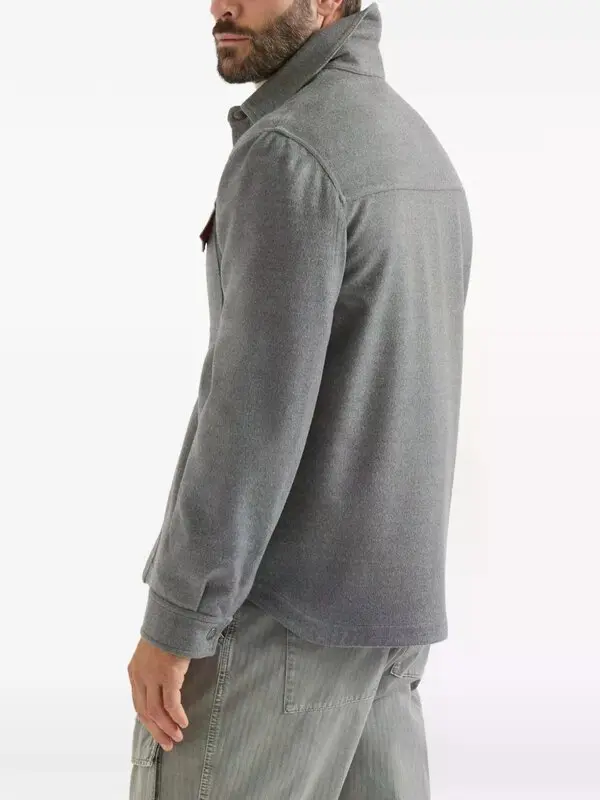 Brunello Cucinelli Lightweight Virgin Wool Cloth Shirt-style Outerwear Jacket